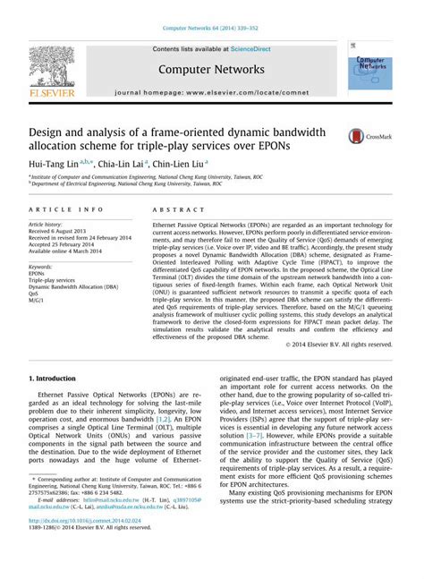 pdf design and analysis of a frame oriented dynamic bandwidth allocation scheme for triple