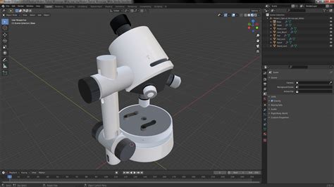 Modern Optical Microscope White 3d Model 39 3ds Blend C4d Fbx Max Ma Lxo Obj Free3d