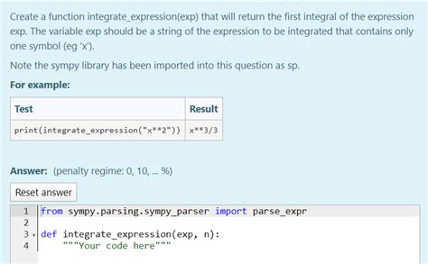 Solved Create A Function Integrateexpressionexp That Will
