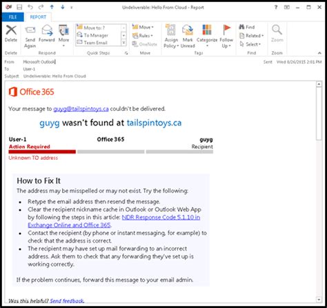 How To Make Undeliverable Message If Someone Sends Mail To Old Address Collaboration