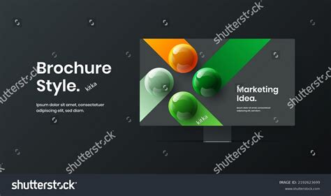 Simple Computer Display Mockup Presentation Illustration Stock Vector