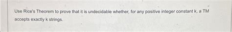 solved use rice s theorem to prove that it is undecidable