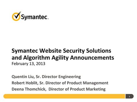 Symantec Web Security Solutions Pptx