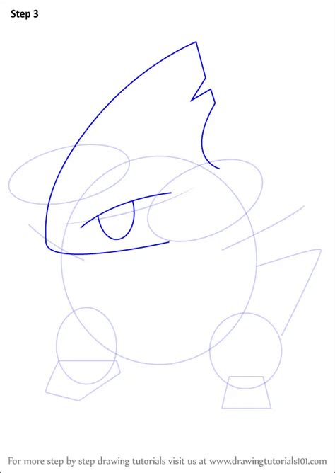 Step By Step How To Draw Gible From Pokemon