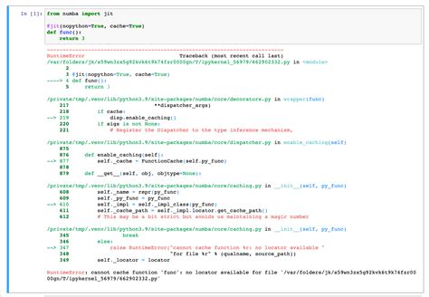 Caching Doesnt Work In Jupyter Notebook On Macos · Issue 7646 · Numbanumba · Github