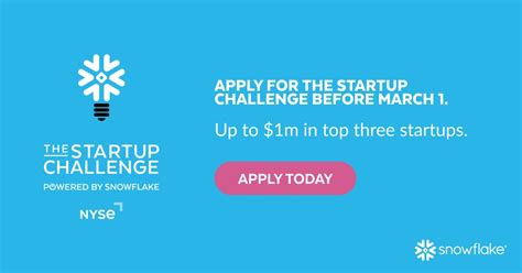 Snowflake On Linkedin Snowflake Startup Challenge Up To A 1 Million Investment