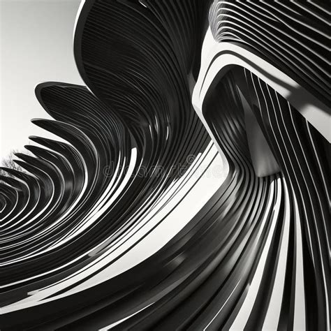 Close Up Futuristic Architecture Wavy Texture Abstract Design Dynamic