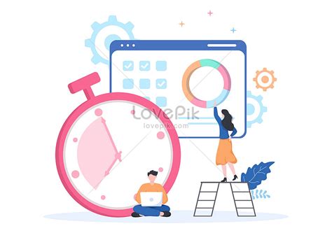 비즈니스 워크 플로 조직 그림 일러스트 무료 다운로드 Lovepik