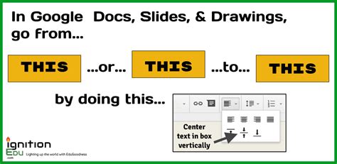 Center Text Vertically In Google Apps IgnitionEDU