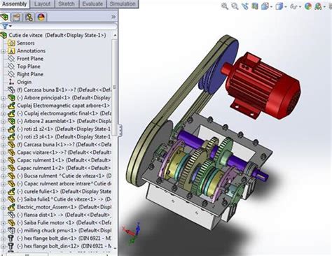 铣床主轴传动图 铣削变速箱机构完整3D模型下载 三维模型 SolidWorks模型 制造云 产品模型