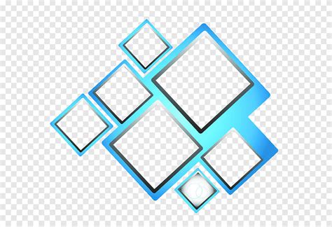 Geometric Shapes Illustration Blue Square Blue Box Blue Angle Png