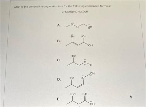 Solved What Is The Correct Line Angle Structure For The