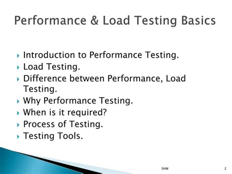 Performance And Load Testing Pptx