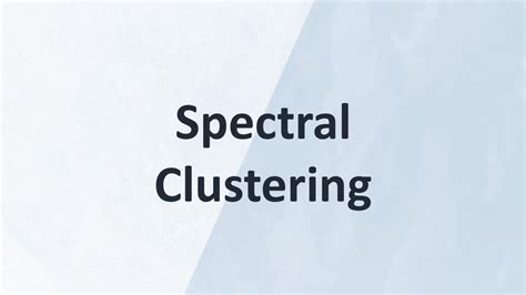 spectral clustering