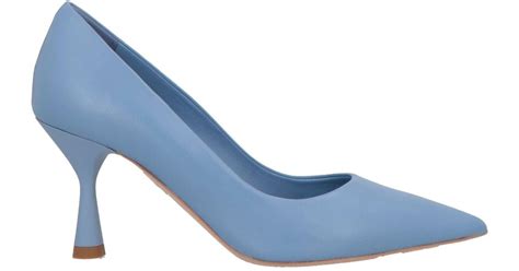 Sara Scheker Light Pumps Leather In Blue Lyst
