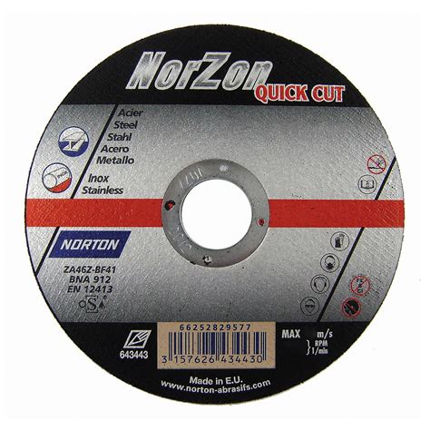 Norton Norzon Quick Cut Cutting Off Wheel