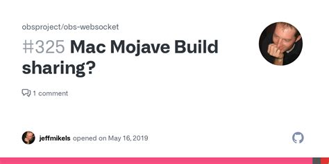 Mac Mojave Build Sharing Issue 325 Obsproject Obs Websocket GitHub