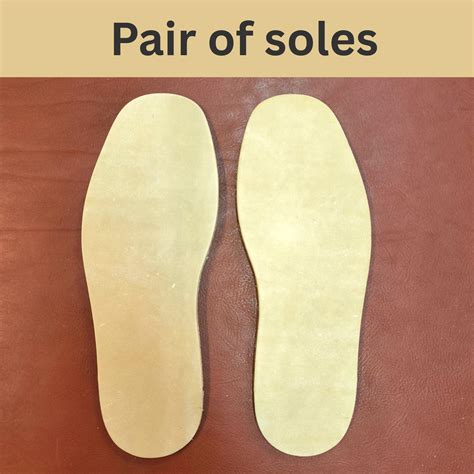 Thick Veg Tan Natural Leather Sole Pre Cuts For Shoes And Boots 5 Mm
