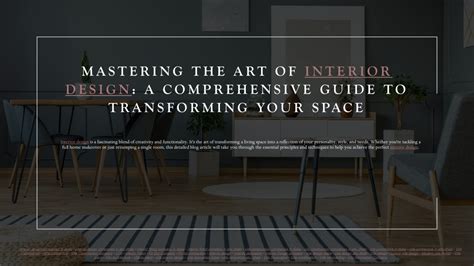 Ppt Mastering The Art Of Interior Design A Comprehensive Guide To Transforming Your Space 1