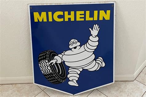 No Reserve Two Sided Michelin Man Sign For Sale On Bat Auctions Sold