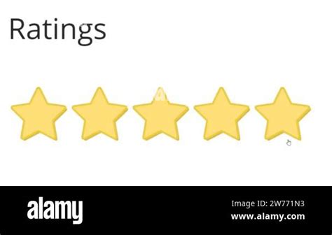 mouse cursor slides over and clicks 5 star rating device screen view of cursor clicking