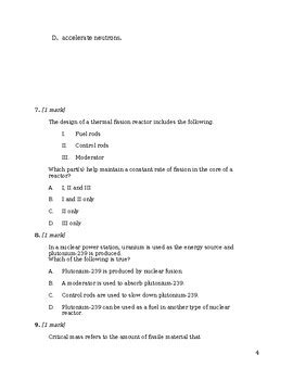 IB DP Physics Question Book E Fission First Teaching TPT