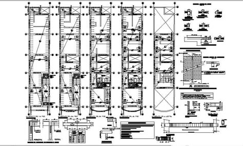 Framing Plan Beam And Column Schedule And Constructive Structure Details Of Hotel Building Dwg File