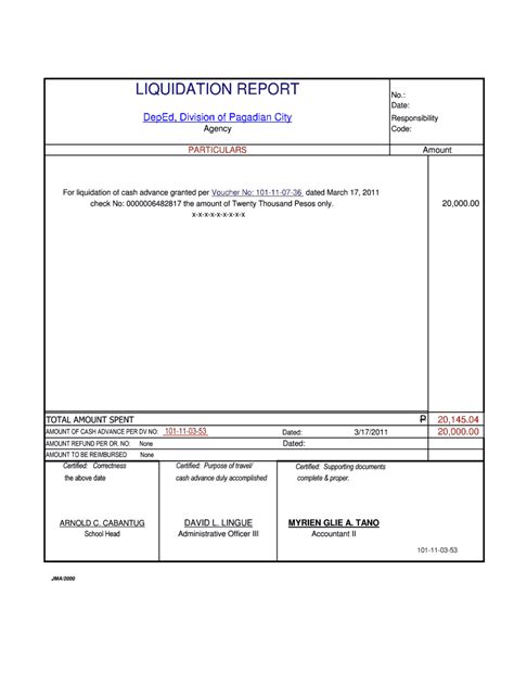Liquidation Report Fill Out And Sign Online Dochub