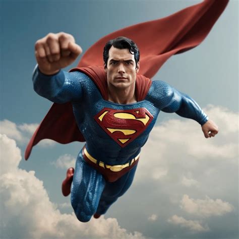 Superman Flying 3d Premium Ai Generated Image