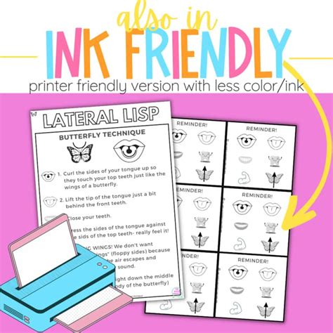 Lateral Lisp Butterfly Technique And Informational Handouts Visuals Task Cards
