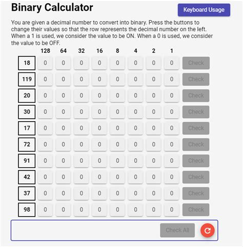 Solved Binary Calculatoryou Are Given A Decimal Number To