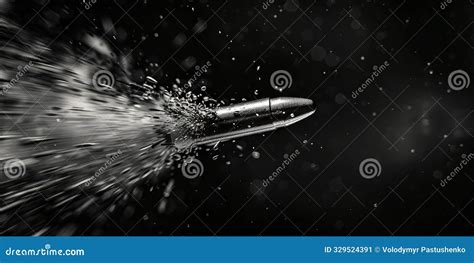 A Bullet Is Exploding Out Of The Water Stock Image Image Of Stand Droplets 329524391