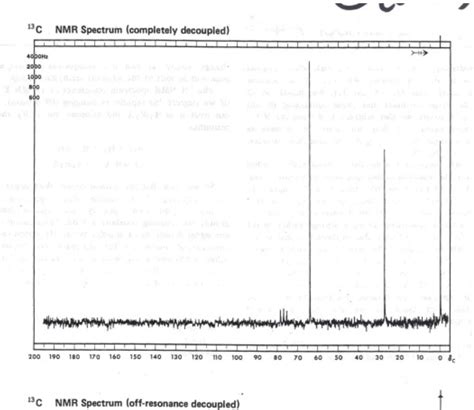 13c Nmr Spectrum Completely Decoupled 13c Nmr Spectrum Off