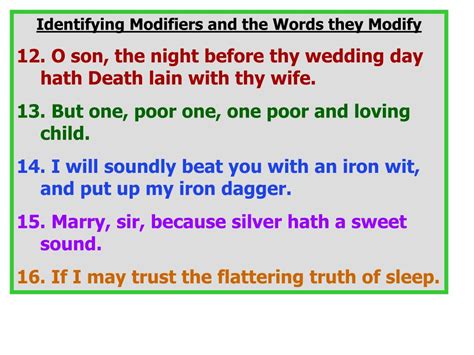 Ppt Grammar Modifiers Powerpoint Presentation Free Download Id