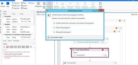 Erro Getting In Invoke Python Method Something Else Uipath Community Forum