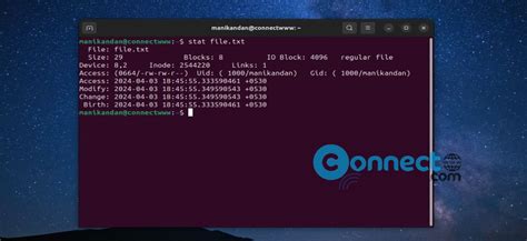 How To Get File Information Using Stat Command