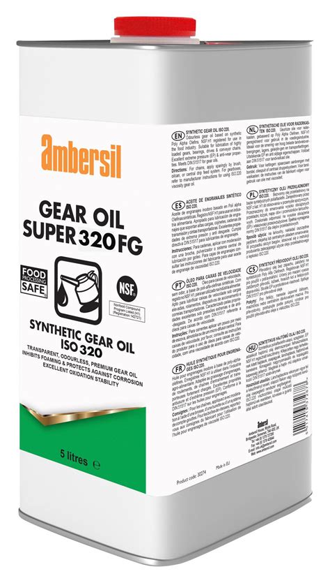 Gear Oil Super 320 Fg 5ltr Ambersil Lubricant Oil Synthetic