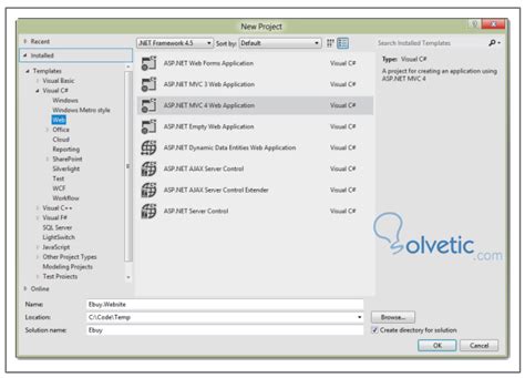 ASP NET MVC Plantillas Solvetic