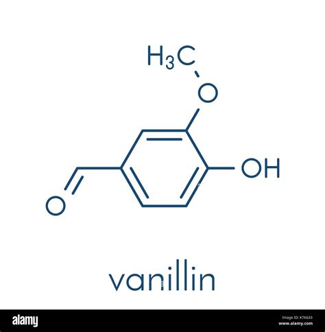 Vanillin Vanilla Extract Molecule Skeletal Formula Stock Vector Image And Art Alamy