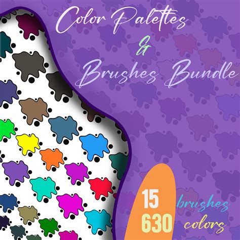 Vibrant Procreate Color Palette Set With Bonus Brushes And Art Palette Etsy