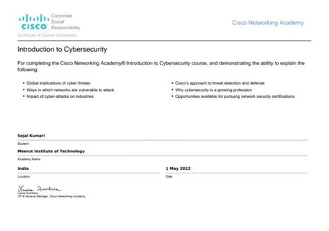 Sejal Kumari On Linkedin Cybersecurity Cisco Netacad Meerut