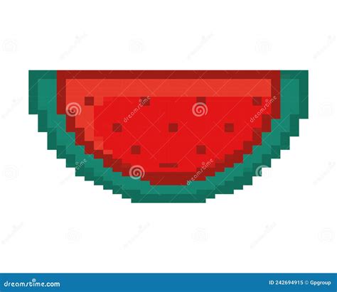 Pixelated Watermelon Design Stock Vector Illustration Of Vitamin Design 242694915