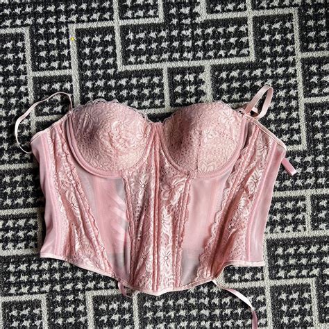 Cute Pink Corset Top For Going Out Size L Worn A Depop