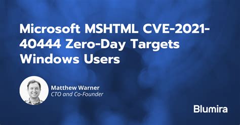 Microsoft Mshtml Cve 2021 40444 Zero Day Windows Target