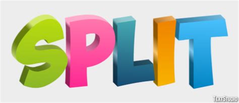 Split Text Effect And Logo Design Word