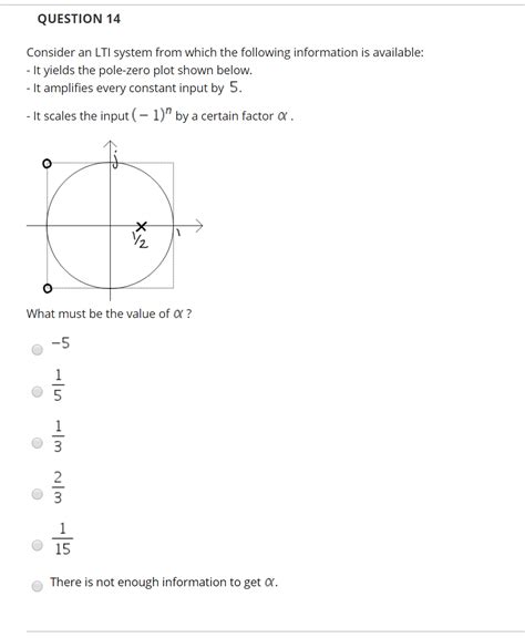 Solved QUESTION 14 Consider An LTI System From Which The Chegg Com