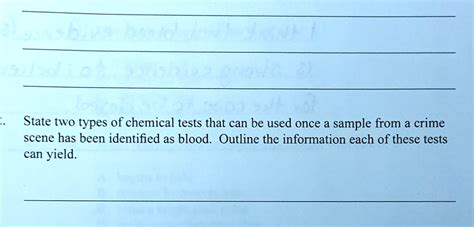 Solved Forensics 25 Module 3 Body Fluid Evidence State Two Types Of