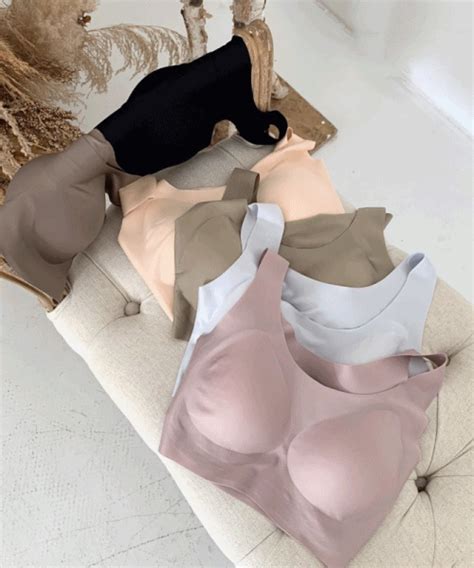 로맨시스 심리스 무봉제 모던 브라탑 노와이어 브라렛 노후크 무봉제 퓨징 들뜸없는 안뜨는 편한 밀착 브라 노라인 속옷 빅사이즈