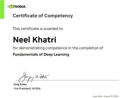 Neel Khatri On Linkedin Deeplearning Ai Nvidia Machinelearning Artificialintelligence