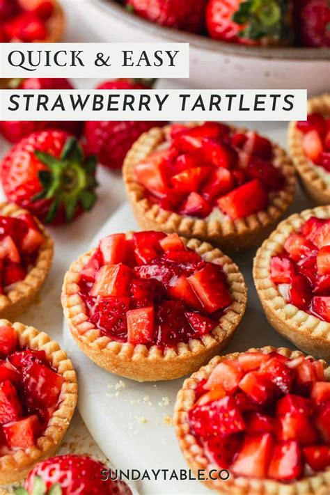 Quick Mini Strawberry Custard Tartlets • Sunday Table
